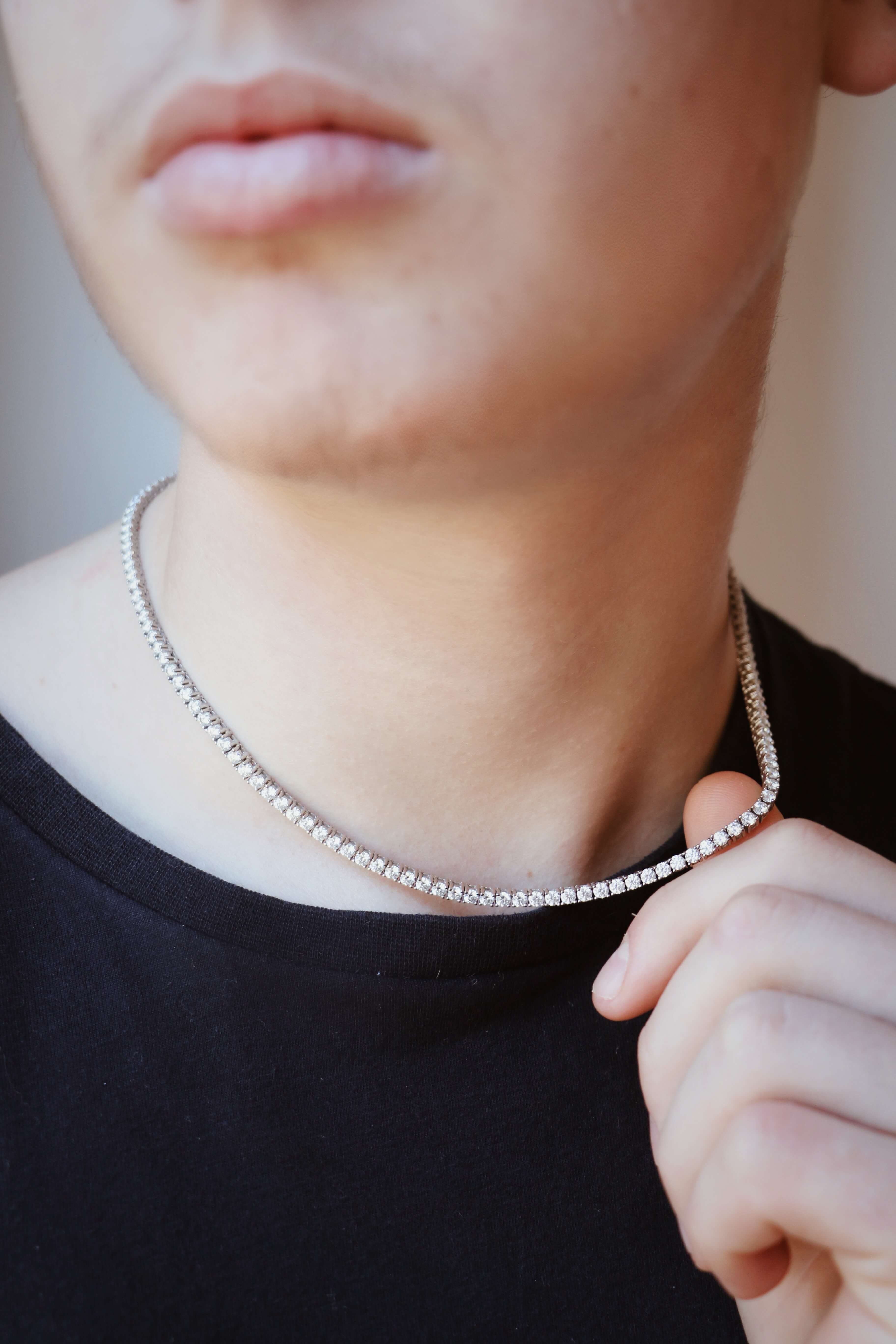 Men's Diamond Tennis Necklace | Lab Grown | Deltora Diamonds AU