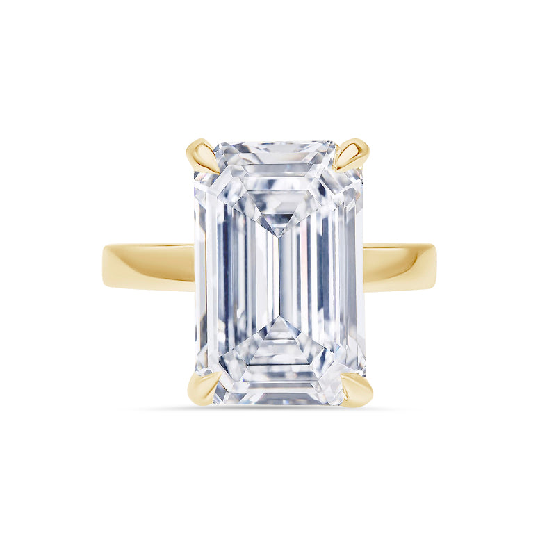 Emerald Cut Solitaire Clutch Engagement Ring | Deltora Diamonds AU