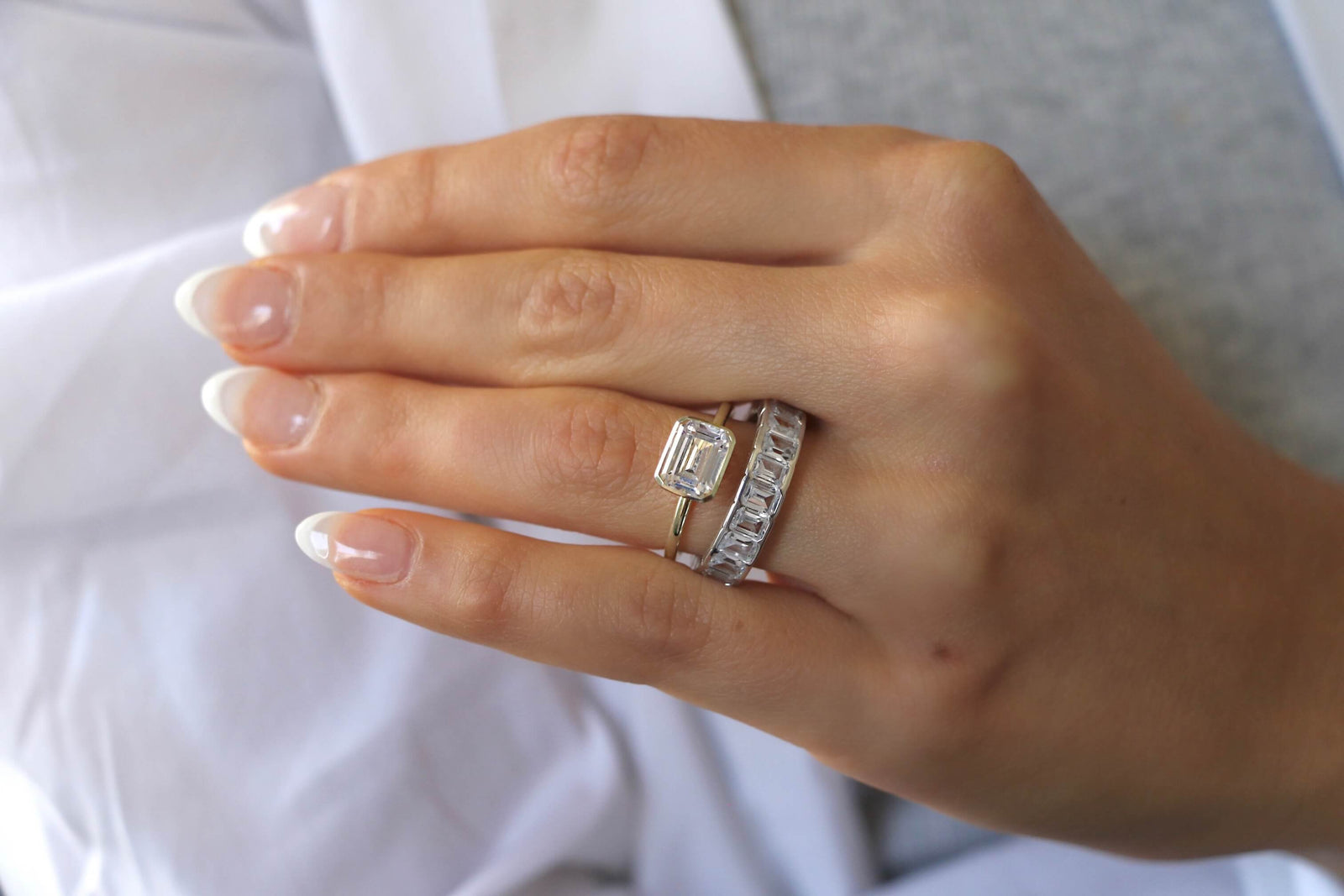 Bezel set wedding bands | Honestweddingadvice.com