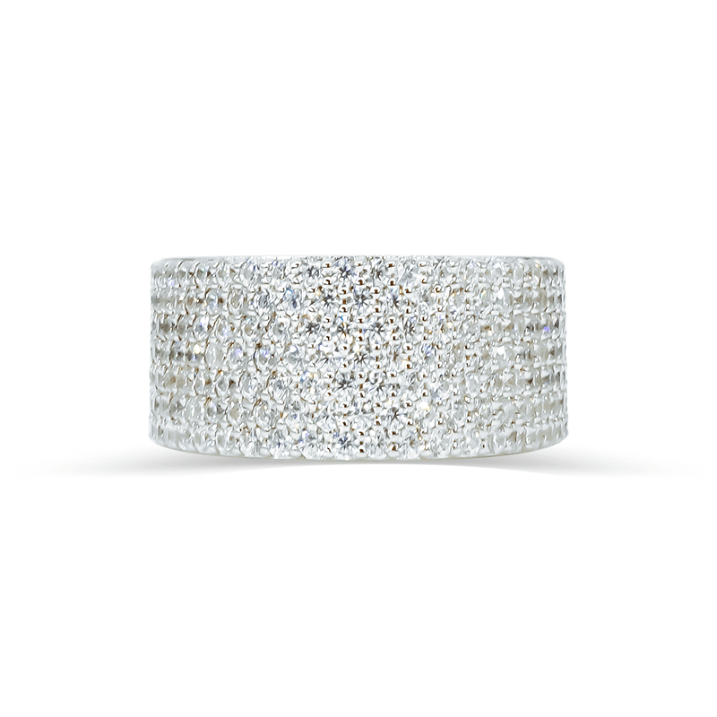 Lab Diamond Pave Cigar Band Ring | Jewellery | Deltora Diamonds AU
